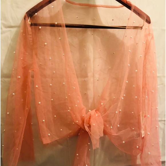 Tops | Pink Sheer Top | Poshmark